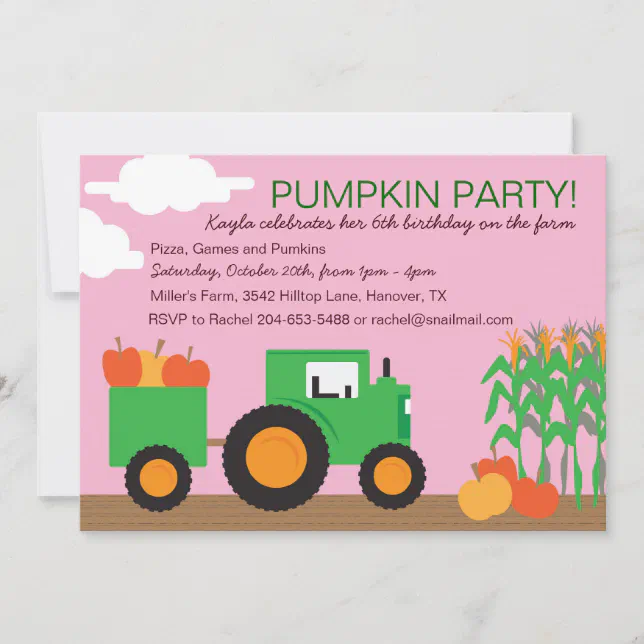 Fall Farm Theme Party Invitation | Zazzle