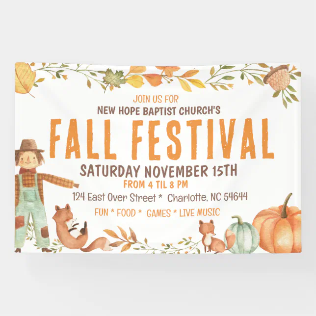 Fall festival Banner | Zazzle