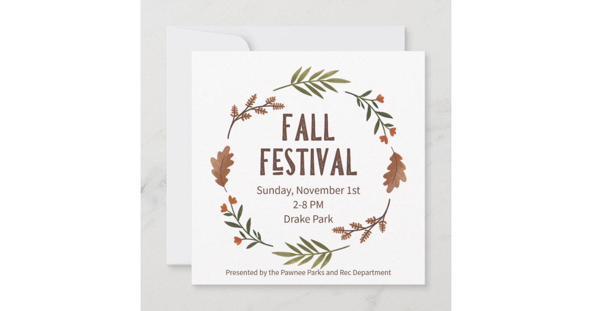 Fall Festival Invitation | Zazzle