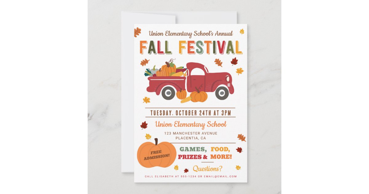 Fall Festival Invitation Halloween Harvest Flyer | Zazzle