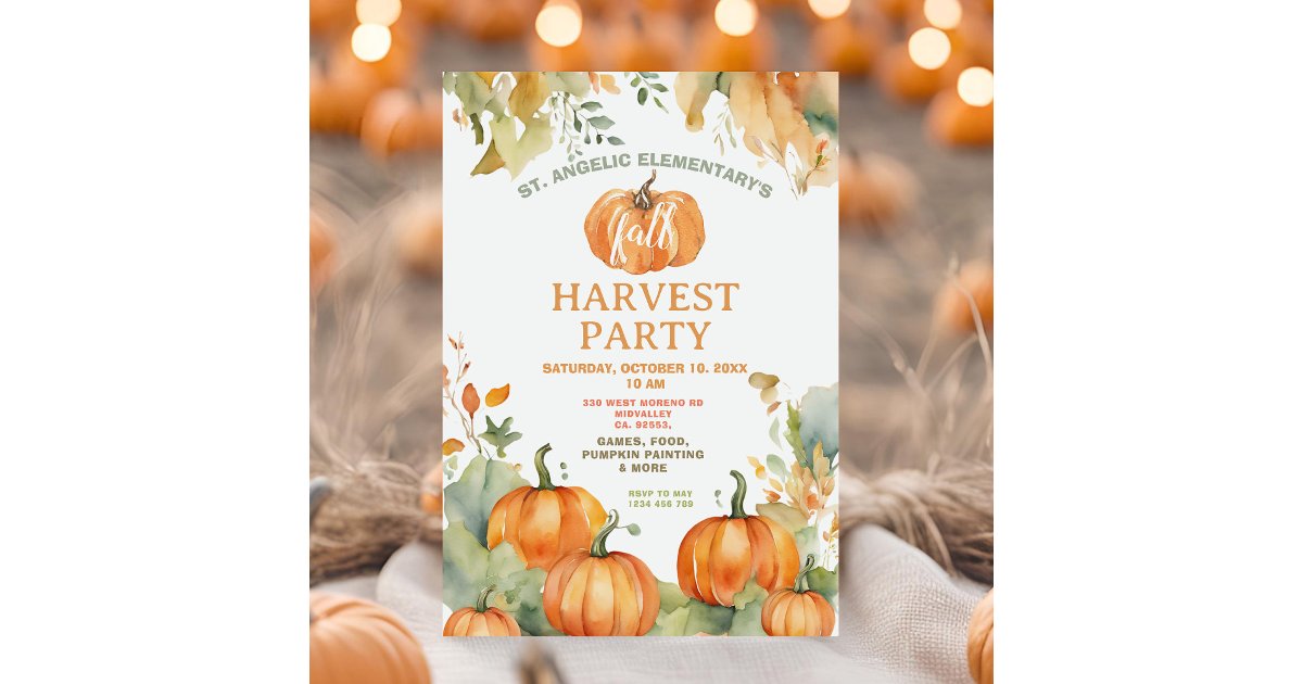 Fall Festival Invitation Harvest Party | Zazzle