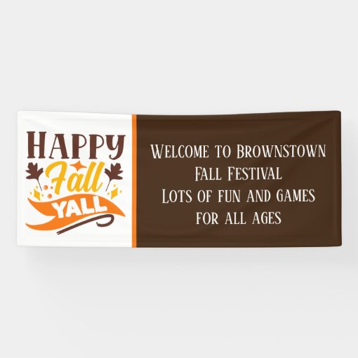 Fall Festival welcome banner add text | Zazzle