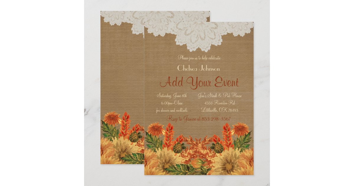Fall Festive Party Invitation Template | Zazzle
