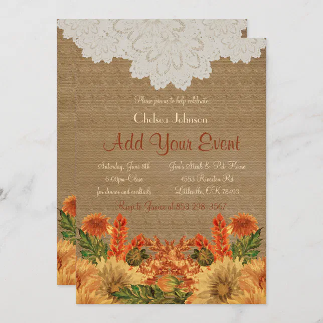 Fall Festive Party Invitation Template | Zazzle