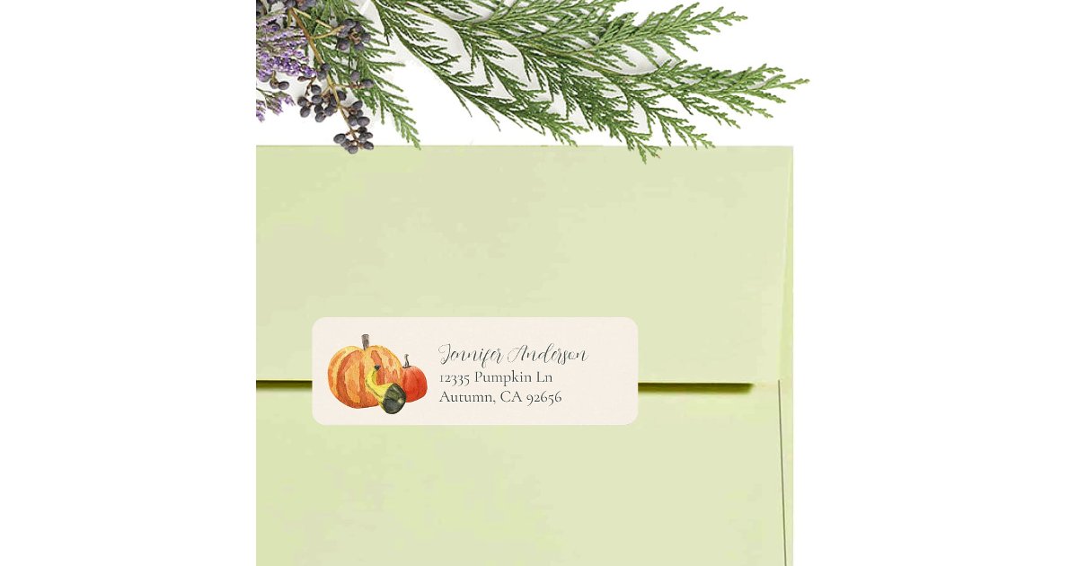 Fall Fete Autumn Party Colorful Pumpkins Label | Zazzle