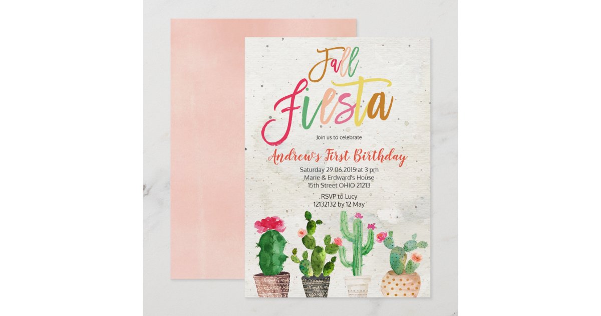 Fall Fiesta First Birthday invitation | Zazzle