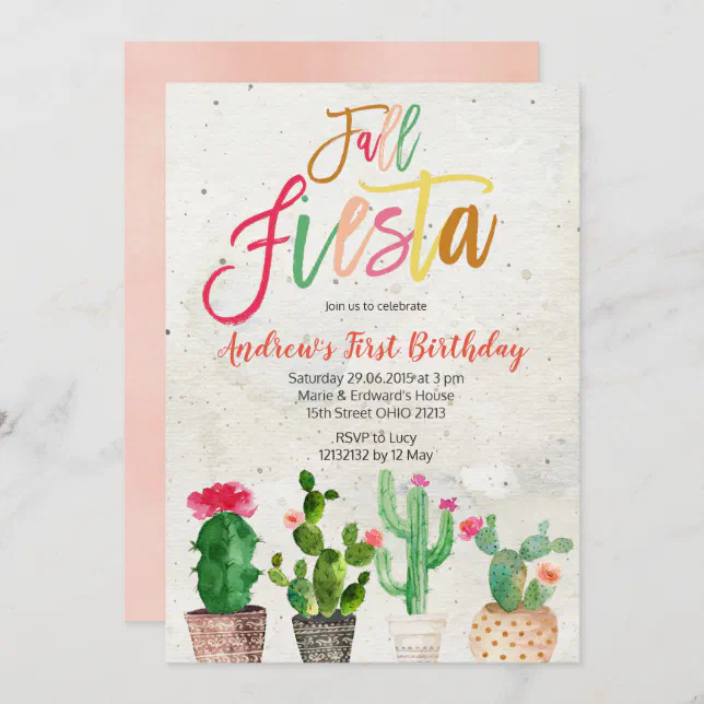 Fall Fiesta First Birthday invitation | Zazzle