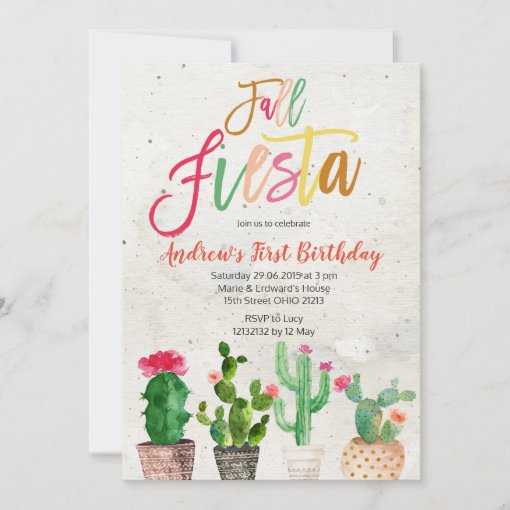 Fall Fiesta First Birthday invitation | Zazzle