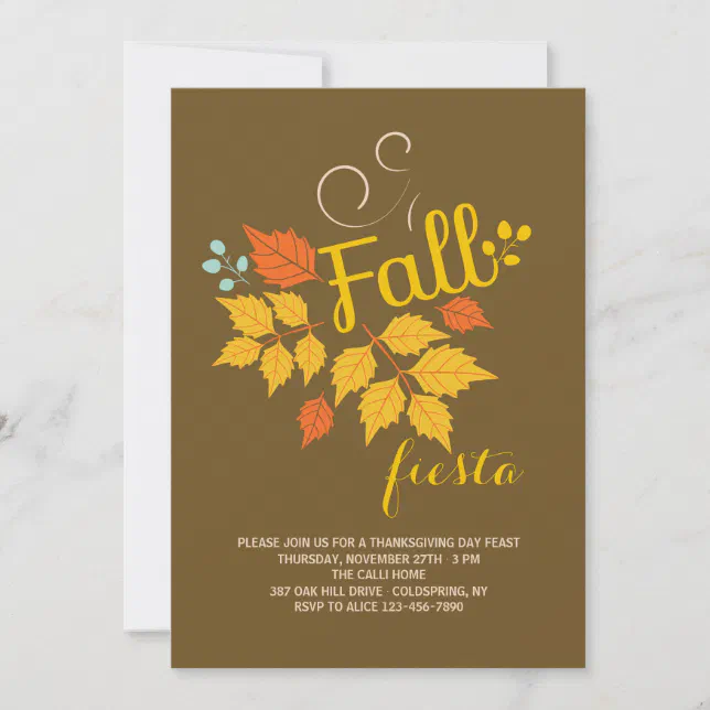 Fall Fiesta Invitation | Zazzle