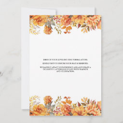 Fall Floral Afternoon Tea Birthday Party Invitation | Zazzle