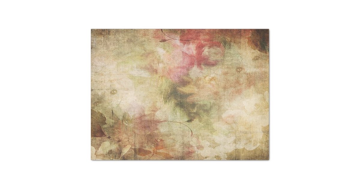 Fall Floral Decoupage Tissue Paper | Zazzle
