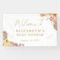 Fall Floral Little Pumpkin Baby Shower Welcome Banner | Zazzle