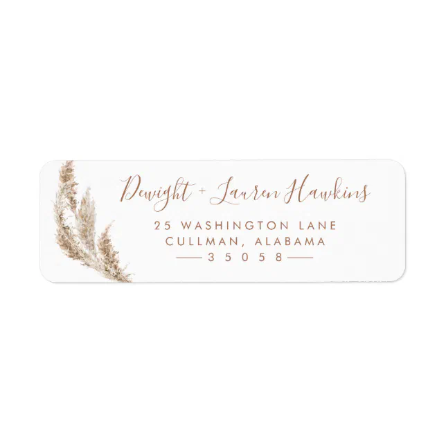 Fall Floral | Return Address Label | Zazzle