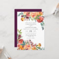 Fall Floral Wedding Invitation | Zazzle