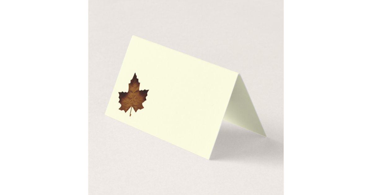 Fall Folded Place Cards | Zazzle.com