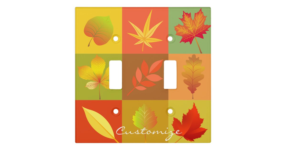 Fall Foliage Autumn Leaves Thunder_Cove Light Switch Cover | Zazzle
