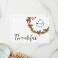 Fall Foliage business logo thanksgiving Thankful Thank You Card | Zazzle