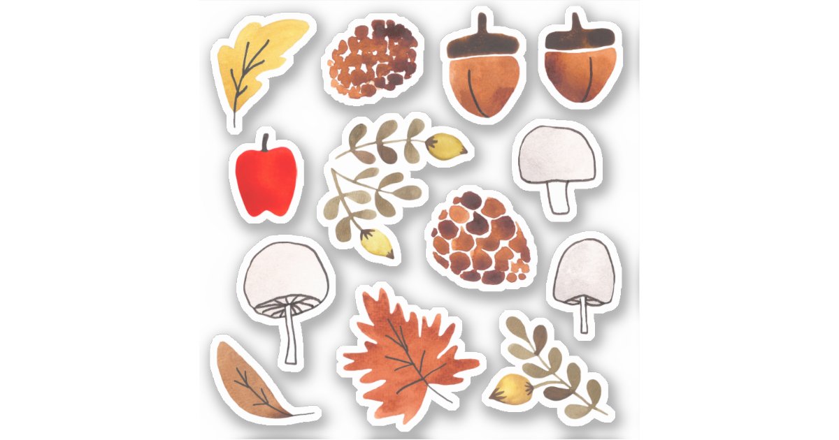 Fall Foliage Stickers | Zazzle