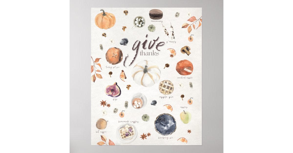 Fall Foodie Bucket List Poster | Zazzle