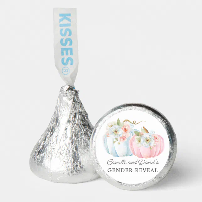 Fall Gender Reveal Pumpkin Chocolate Hershey®'s Kisses® | Zazzle