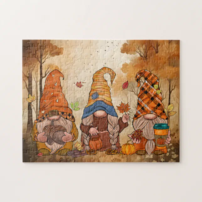 Fall Gnomes Puzzle | Zazzle