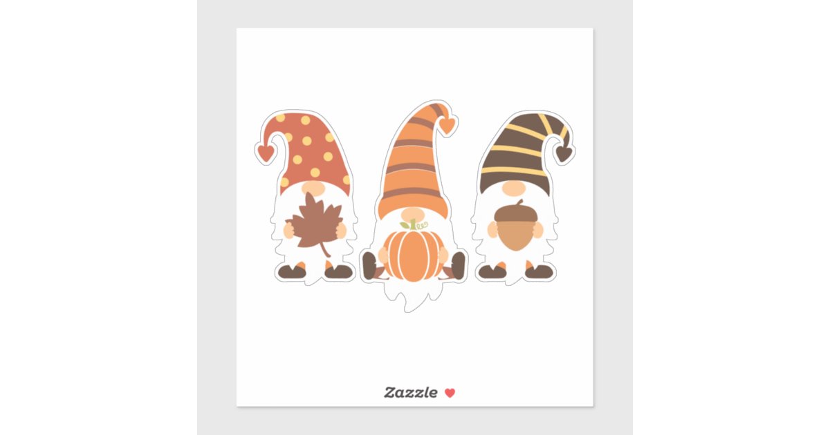 Fall Gnomes Sticker | Zazzle