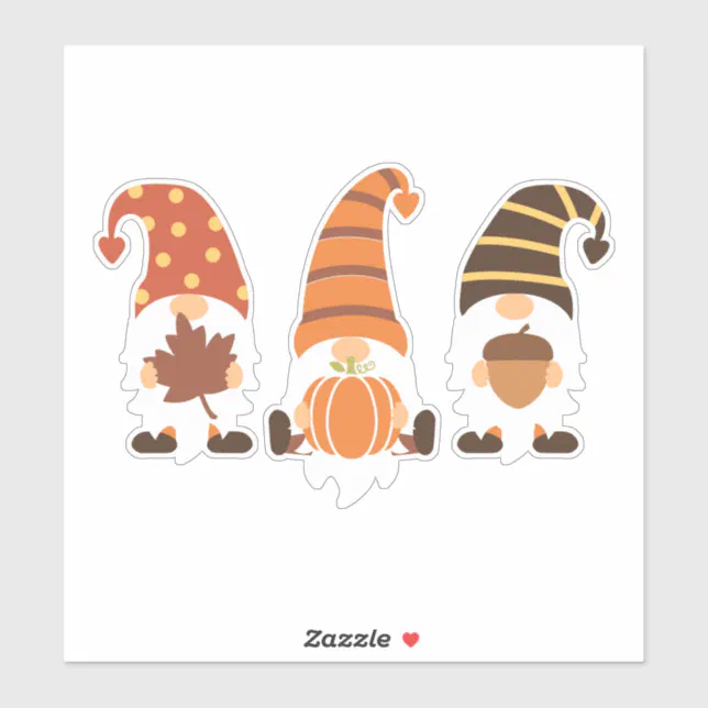 Fall Gnomes Sticker | Zazzle