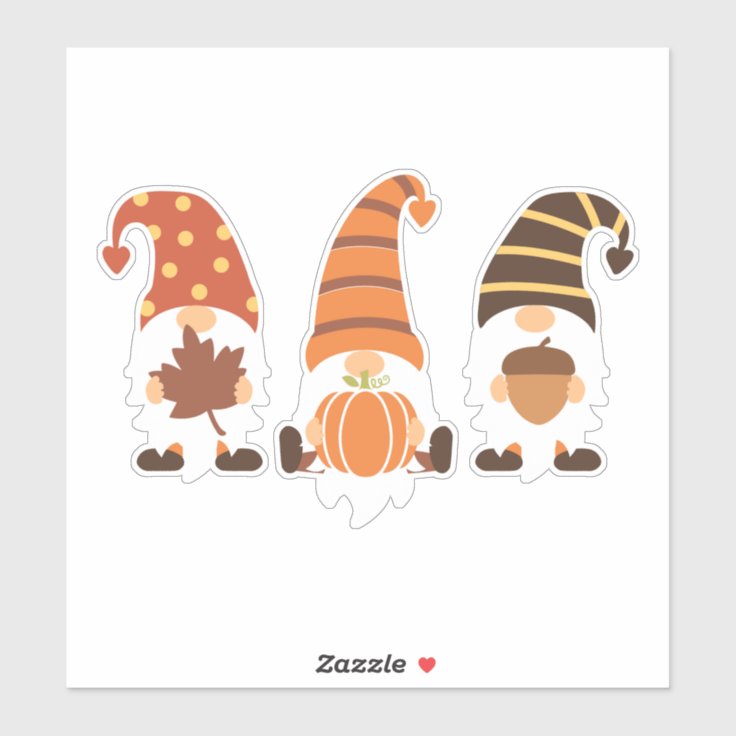 Fall Gnomes Sticker | Zazzle