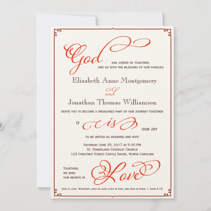 Fall God is Love Christian Wedding Invitation | Zazzle.com