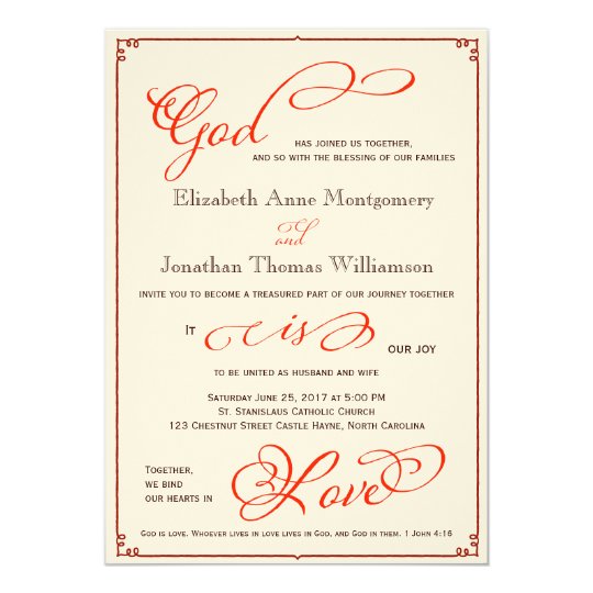 Fall God is Love Christian Wedding Invitation | Zazzle.com