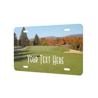 Fall Golf Course - Customize License Plate | Zazzle