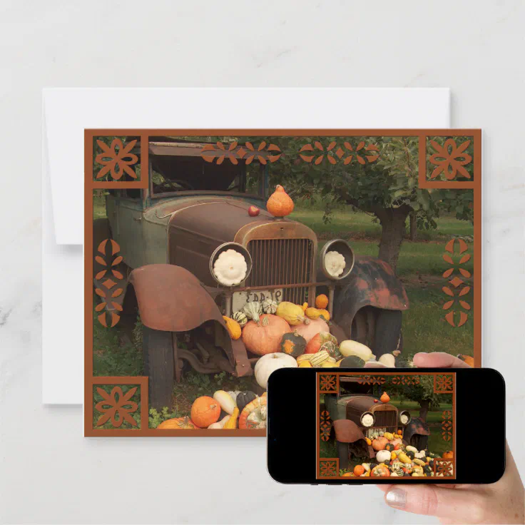 Fall Harvest and Farm Truck Invitation | Zazzle