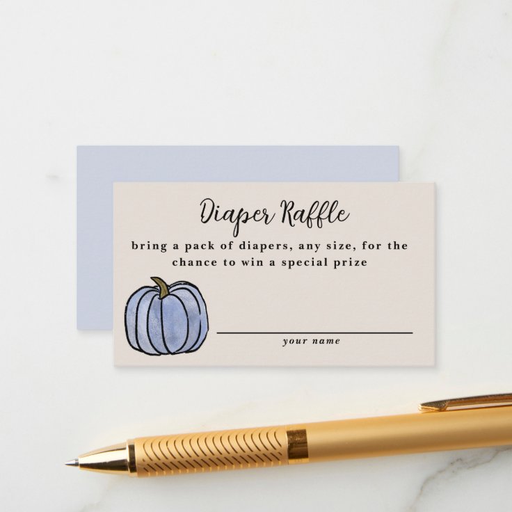 Fall Harvest Baby Shower Diaper Raffle Enclosure Card | Zazzle