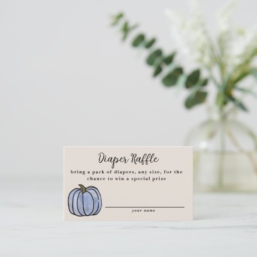 Fall Harvest Baby Shower Diaper Raffle Enclosure Card | Zazzle