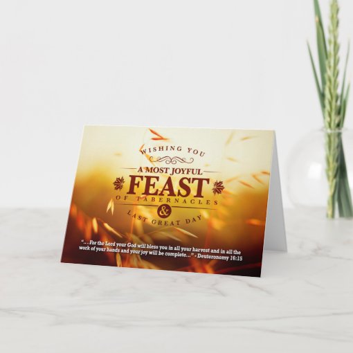 Fall Harvest Feast Greetings Card | Zazzle