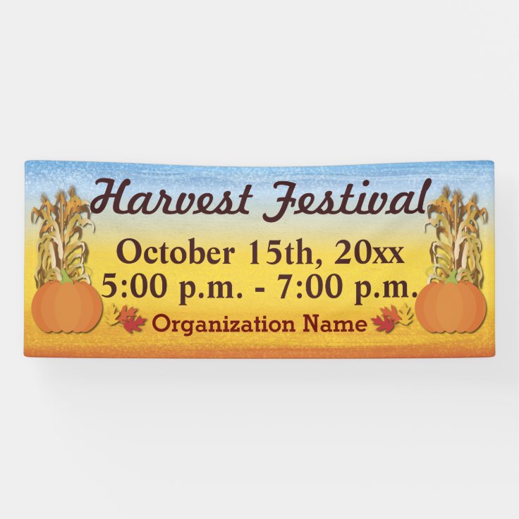 Fall Harvest Festival Banner | Zazzle