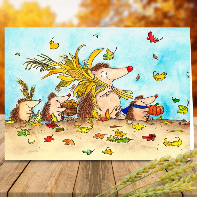 Fall Harvest greeting card by Nicole Janes | Zazzle