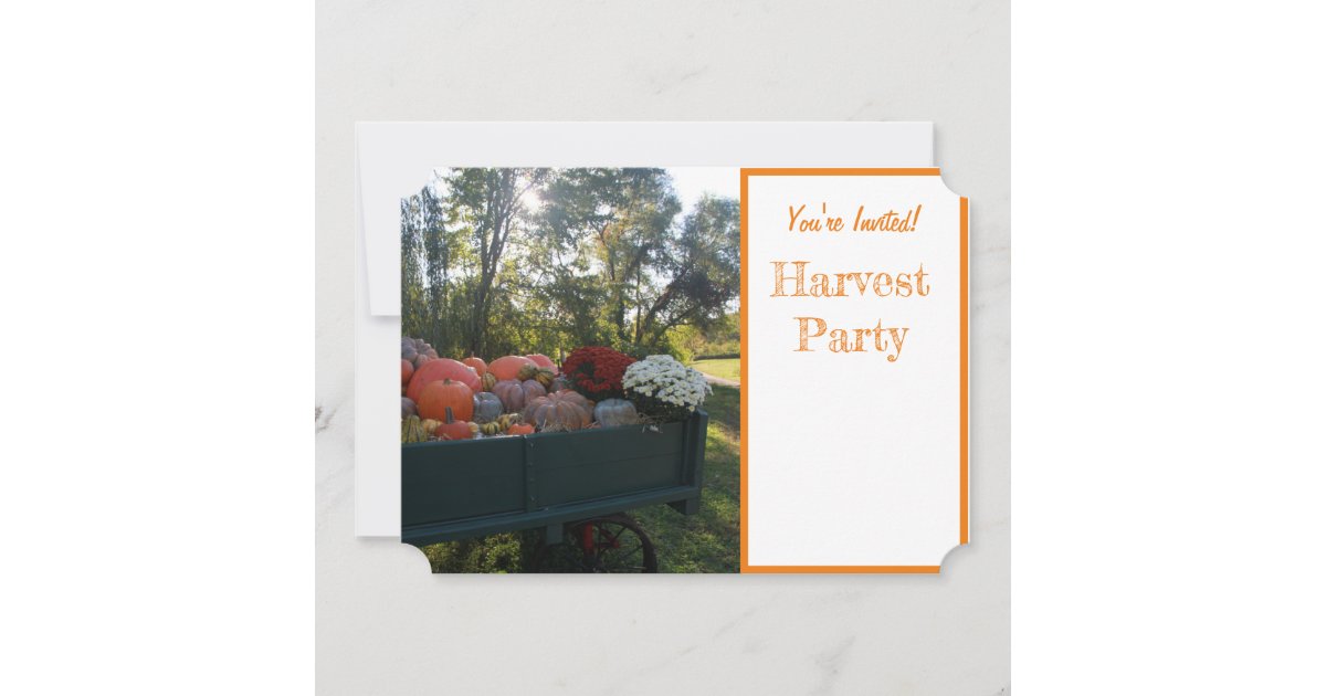 Fall Harvest Invitation | Zazzle