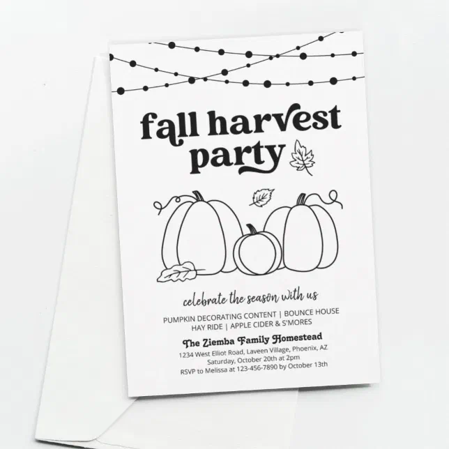 Fall Harvest Party Invitation | Zazzle