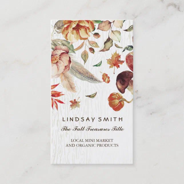 Fall Harvest Products Rural Farm Shop Business Card | Zazzle