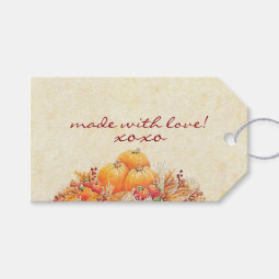 Fall Harvest Pumpkins Gift Tags | Zazzle