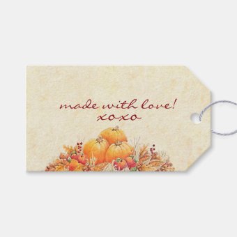 Fall Harvest Pumpkins Gift Tags | Zazzle