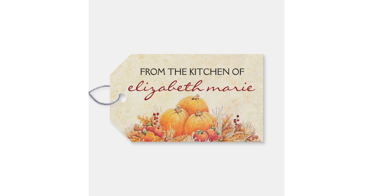Fall Harvest Pumpkins Gift Tags | Zazzle
