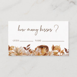 Fall How Many Kisses Card | Zazzle