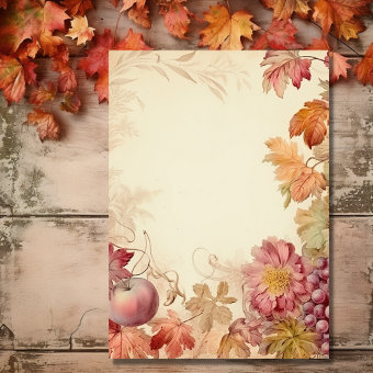 Fall in Love Beautiful Autumn Vintage Fall Wedding Invitation | Zazzle