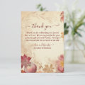Fall in Love Beautiful Autumn Vintage Fall Wedding Thank You Card | Zazzle