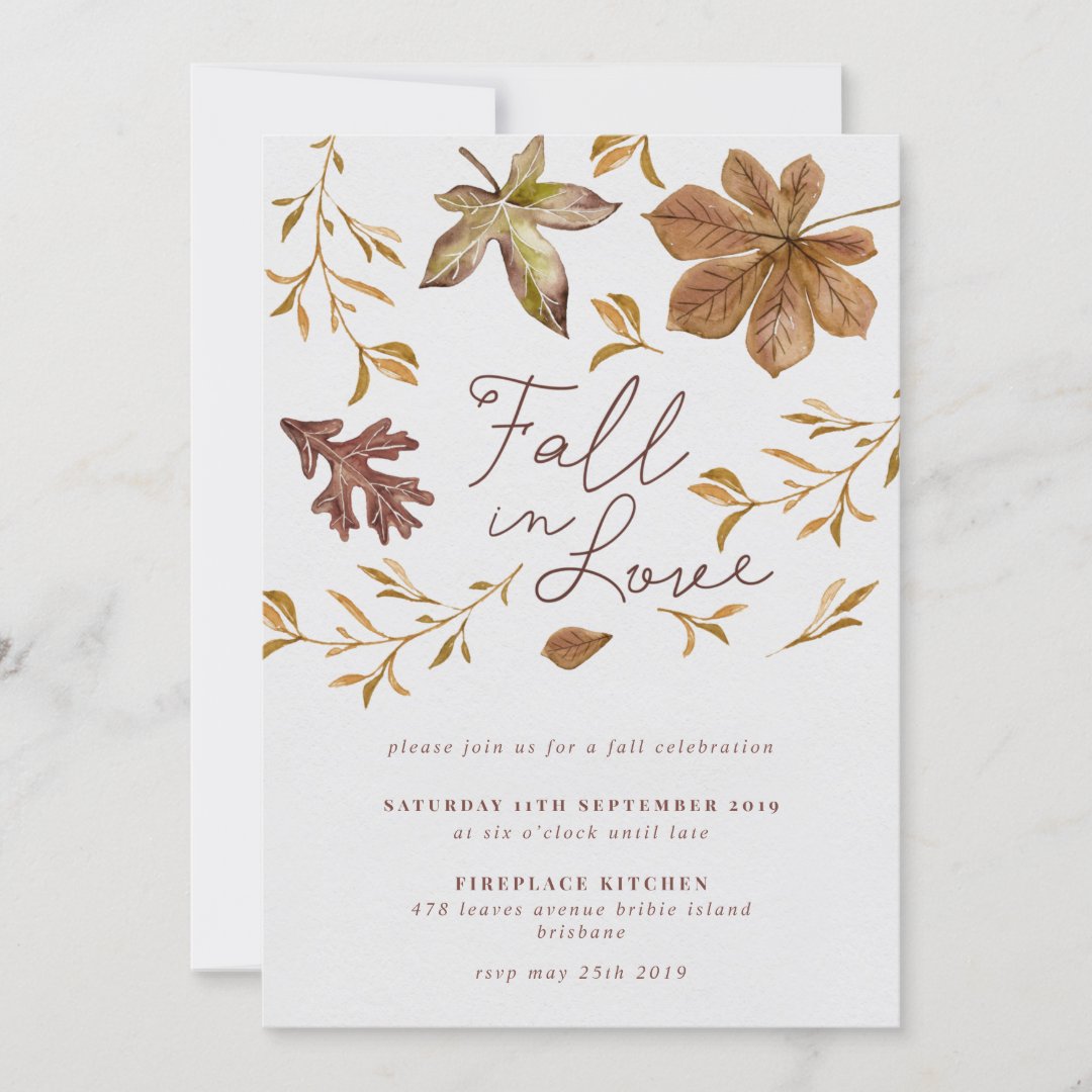 Fall In Love Party Invitation, Invitation | Zazzle