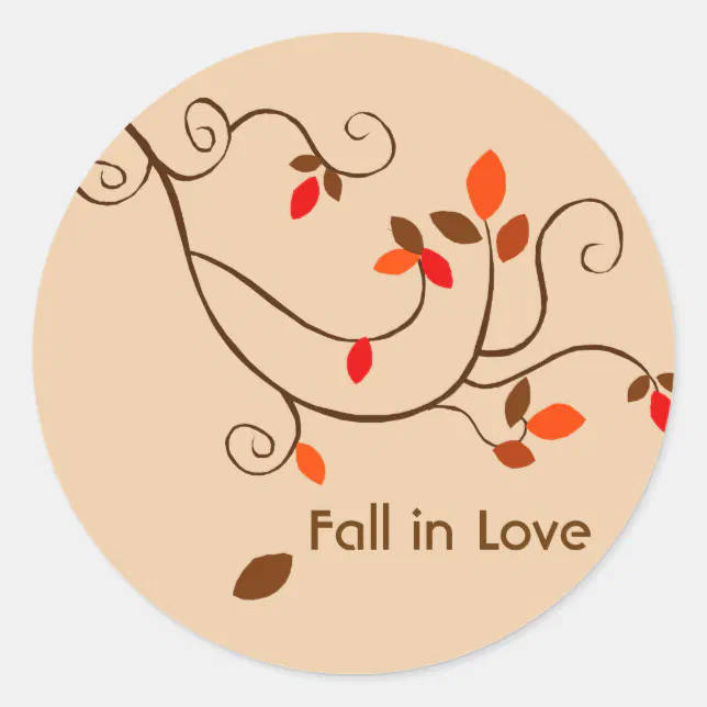 Fall in Love Sticker | Zazzle