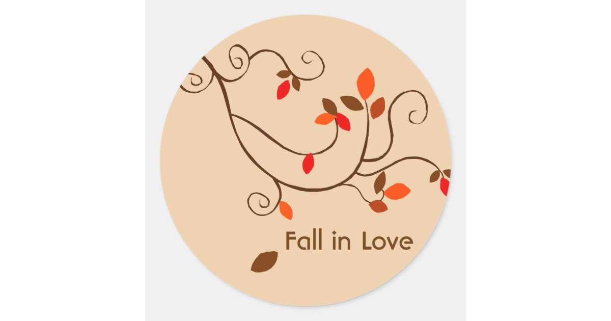 Fall in Love Sticker | Zazzle