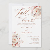 Fall in Love Terracotta Roses Engagement Party Invitation | Zazzle